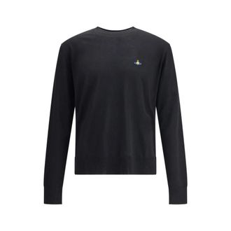 Vivienne Westwood Homme, Pulls, Noir, Taille: XL Alex Round Neck Sweater