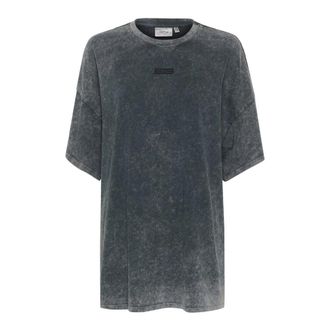 Gestuz Dunkelgrau Gewaschenes Oversize Tee Top - - Tops - Damen - Grau - M