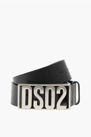Dsquared2 40mm Leather Belt With Logo Buckle size 80