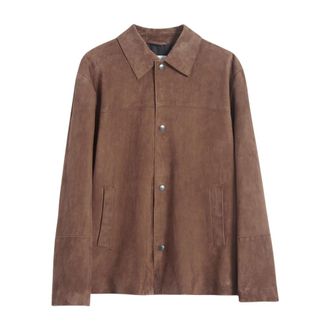 Mauro Grifoni Wildleder-Overshirt - - Jackets - Herren - Braun - L