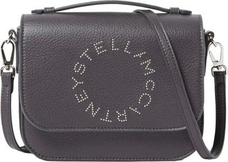 Stella McCartney Femme, Sacs, Gris, Taille: ONE Size Logo Studded Flap Crossbody Bag