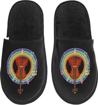 Generic Pantoufle Cadre Circulaire Rainbow Avec Notation M&eacute;lodique Pour Violon Chausson Chauds Maison Chaussures Pour Ext&eacute;rieur Homme Int&eacute;rieur M