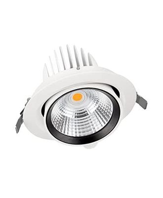 Ledvance Schwenkbarer Einbaustrahler, aluminium | energiesparend, Ersatz für 1x70W HID, warm weiß | SPOT VARIO DN 170 35W 3000K 24DEG WT