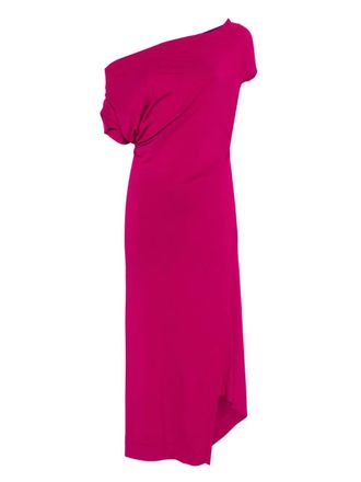 Vivienne Westwood robe drapée à design asymétrique (2013-2014) - Rose