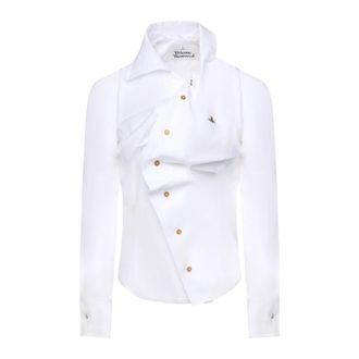 Vivienne Westwood Drunken Shirt - - Blouses & Shirts - Damen - Wei&szlig; - M