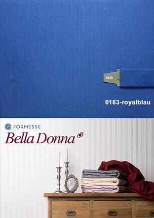 Bella Donna Formesse Spannbettlaken Bella Donna Jersey f&uuml;r Matratzen & Wasserbett 180-200 x 200-220 cm in Royalblau