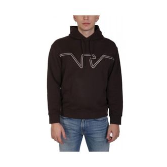 Emporio Armani Hoodie aus Jersey mit gepr&auml;gtem- gew&ouml;lbtem Logo - - Sweatshirts & Hoodies - Herren - Schwarzk - M
