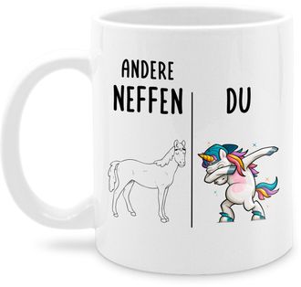 Shirtracer Tasse Tassen 325ml - Andere Neffen Du Dabbing Einhorn | Geburtstag Geschenk f&uuml;r Neffen Geburtstagsgeschenk Neffe Geschenk von Tante - 325 ml - Wei&szlig;