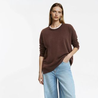 La Redoute Collections Pull Cachemire Col Rond Fine Maille Volume Ample