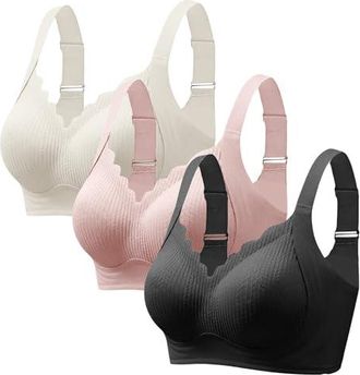 Generic Nouveau soutien-gorge sans armatures grande taille pour femme, fin, respirant, souligne les gros seins et met en valeur de belles courbes parfaites. B