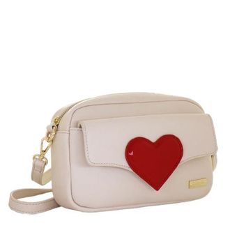 Camomilla Sac &agrave; Bandouli&egrave;re Femme, Similicuir, Collection Love Bag, Couleur Blanc