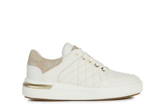 Geox Damen d dalyla Sneakers, Off White Lt Taupe, 39 EU