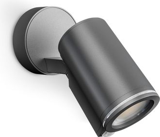 Steinel LED Strahler Spot ONE SC Connect, smarte Außenwandleuchte, Bewegungsmelder, App Steuerung, Zeitplan, 7.9 W, 3000 K warmweiß, Anthrazit