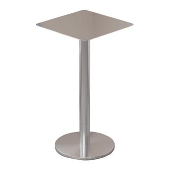 Generic Kompakter runder Tisch, runder Edelstahltisch, Kleiner runder K&uuml;chen-, ESS- und Bartisch, Bistrotisch in Tresenh&ouml;he f&uuml;r kleine R&auml;ume, einfach zu monti