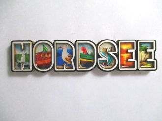 Generic Nordsee Magnet Germany Souvenir Holz Epoxy Möwe Strand Urlaub Sonne (P5)