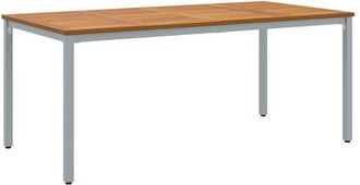 vidaXL Tisch f&uuml;r Outdoor Nat&uuml;rlich und Grau 180 x 90 x 75 cm vidaXL
