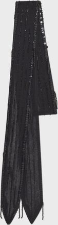 Gerard Darel Foulard en voile &agrave; sequins - RITA - Noir