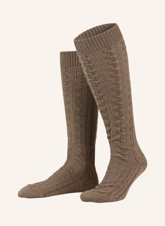 Lusana Lusana Trachten-Kniestr&uuml;mpfe beige