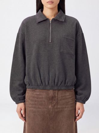 Darkpark Relaxed-Fit-Polo-Sweatshirt aus Baumwolle mit Rei&szlig;verschluss und &uuml;berschnittenen Schultern