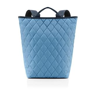 Reisenthel sac &agrave; dos shopper rhombus blue - sac &agrave; dos urbain et &eacute;l&eacute;gant, compartiment pour ordinateur portable, design moderne