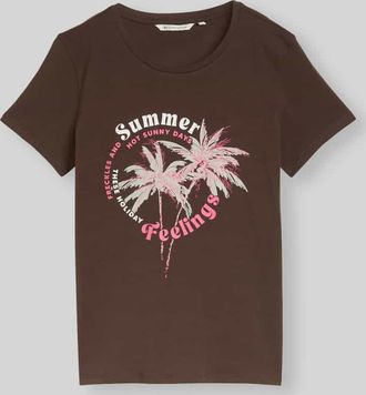 Tom Tailor Denim Regular Fit T-Shirt aus reiner Baumwolle mit Motiv-Print