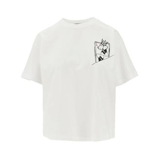 Emporio Armani T-shirt ASV We Love Dogs 28 - Homme - Tops - Blanc - Taille: XL