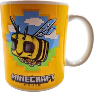 Hox Minecraft Keramiktasse mit Bienen-Design, 325 ml, hitzebeständig, für Cappuccino, Latte, heißen Kakao und heißen Tee, Geschenk für Show-Fans und Samml