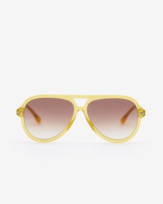 Isabel Marant Lunettes De Soleil Naya - Femme - Miel Opal-marron - Isabel Marant