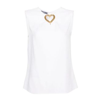Moschino &Auml;rmellose Tops - - Tops - Damen - Wei&szlig; - M