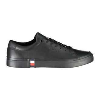 Tommy Hilfiger Homme, Chaussures, Noir, Taille: 40 EU Baskets de Sport Noires avec Logo