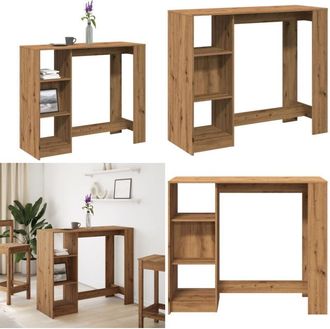 vidaXL Bartisch mit Regal Artisan-Eiche 124x46x103,5 cm Holzwerkstoff - Vidaxl