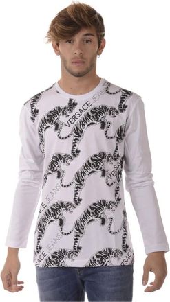 Versace Jeans Couture Homme, Tops, Multicolore, Taille: XL T-Shirt Manches Longues Graphique