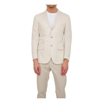Eleventy Avorio Single-Breasted Sakko - - Jackets - Herren - Wei&szlig; - XL