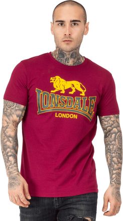 Lonsdale Herren T-Shirt Normale Passform TAVERHAM, Oxblood, XXXL