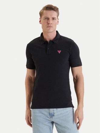 Guess Poloshirt F6GP03 K9WF1 Schwarz Slim Fit