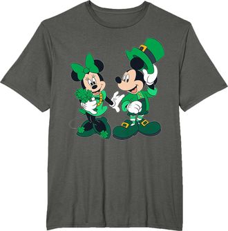 Disney Green Leprechaun Mickey & Minnie St. Patricks Day T-Shirt