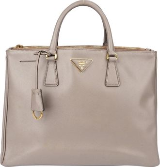 Prada Crossbody Bags - Prada Grey Saffiano Leather Galleria Handbag - Gr. unisize - in Bunt - f&uuml;r Damen