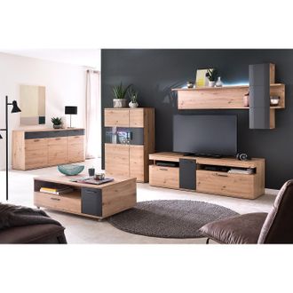 Naturoo home24 Highboard II 90 x 134 x 37cm Braun