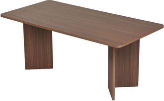 Habitat et Jardin Table &agrave; manger en bois Linza 180 x 90 x 75 cm - Noyer