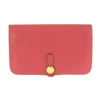 Herm&egrave;s Pre-owned Portefeuille Long Dogon GM Rouge - Femme - Pre-owned - Rouge - Taille: ONE Size