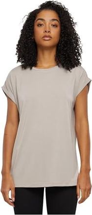 Urban Classics T- Shirt &agrave; &eacute;paules d&eacute;nud&eacute;es en Modal pour Femme, Bleu Ciel/Blanc, XXXXL