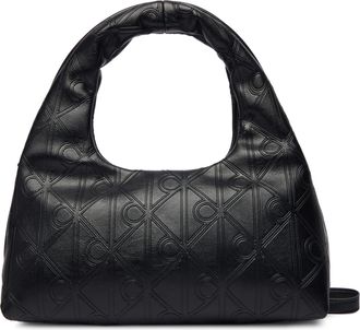 Calvin Klein Handtasche Calvin Klein Emblem Aop Puffer Bag With Strap LV04F3200G Schwarz
