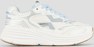 Alexander Smith Storm Woman in white leather and mesh with azure details