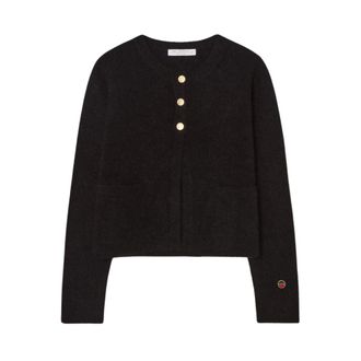 Busnel Femme, Pulls, Noir, Taille: 38 FR Gilet Sienna c&ocirc;tel&eacute;