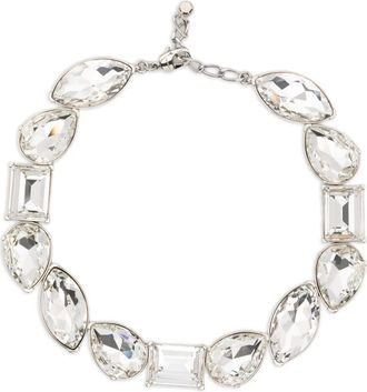 Alexander McQueen Choker mit Kristallen - Silber