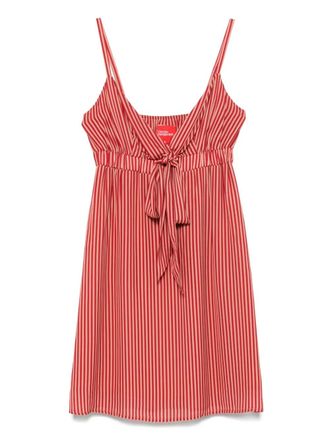 Merci robe courte à rayures - Rouge