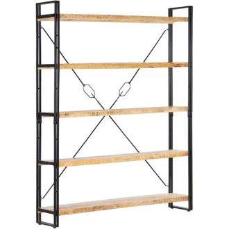 vidaXL vidaXL B&uuml;cherregal 5 F&auml;cher 140x30x180 cm Mango Massivholz