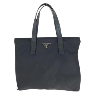 Prada Pre-owned Tessuto Nylon Leather Handbag - - Pre-owned - Damen - Schwarzk - ONE SIZE