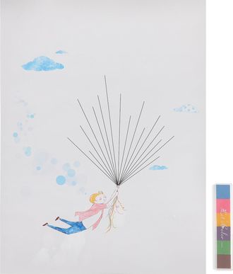 BESPORTBLE G&auml;stebuch Leinwand 30x40cm mit Fingerabdruck Ballon f&uuml;r Hochzeit Geburtstag und Junggesellinnenabschied Kreatives Party G&auml;stebuch f&uuml;r Unvergessliche E