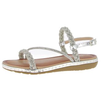 Andrea Conti Damen Sandalette Sandale, Silber, 42 EU